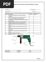 Portable Power Tools Inspection Checklist | PDF