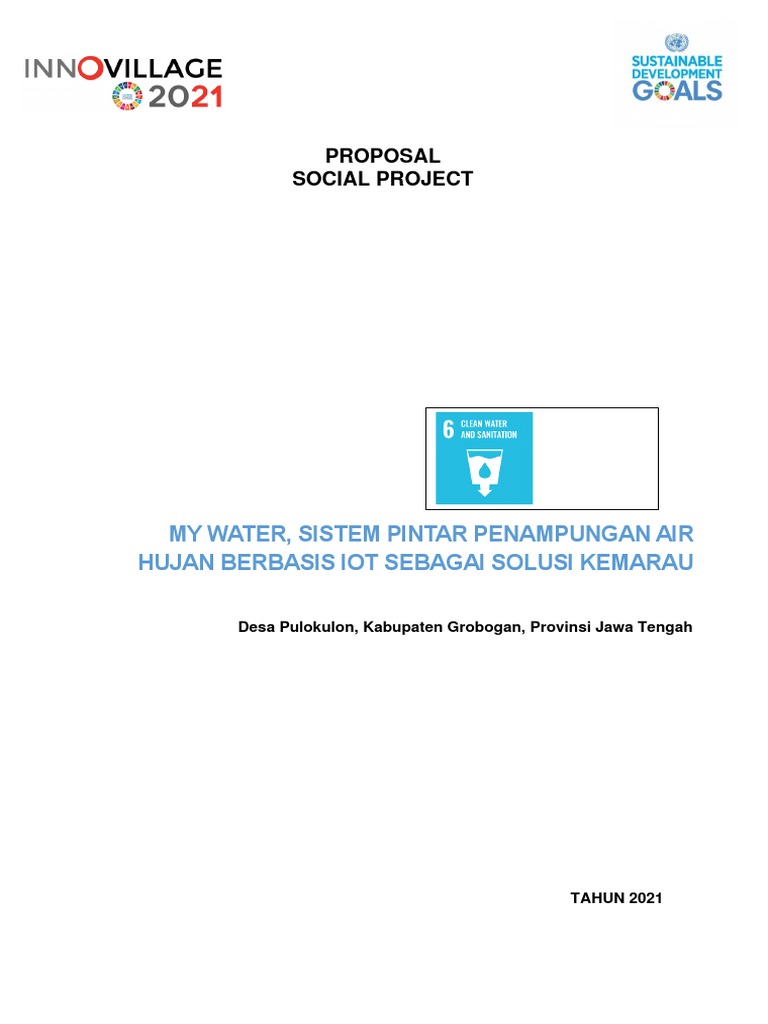 CONTOH PROPOSAL Bagi MY WATER, SISTEM PINTAR PENAMPUNGAN AIR HUJAN ...