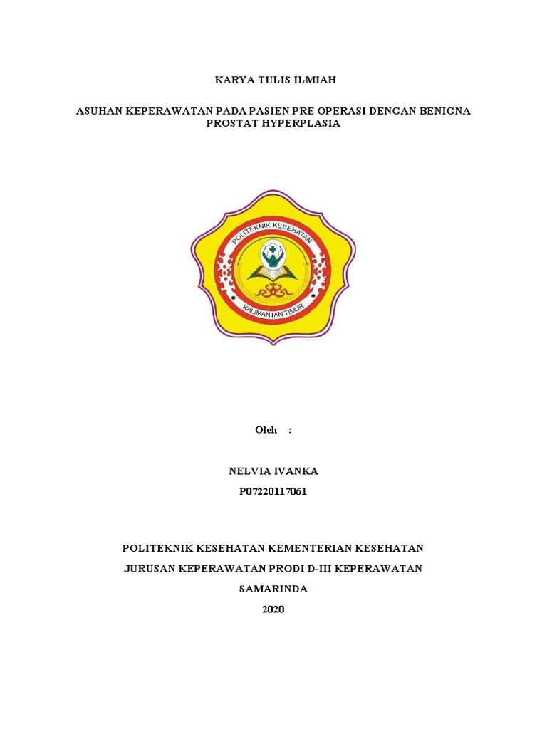 Asuhan Keperawatan Pre Operasi BPH | PDF | Sains & Matematika