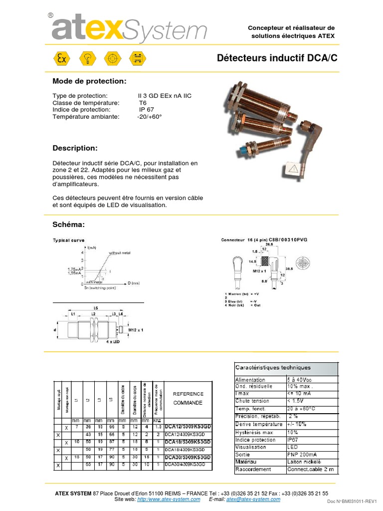 Détecteurs Inductifs ATEX Zone 2/22 | PDF | Ordinateurs