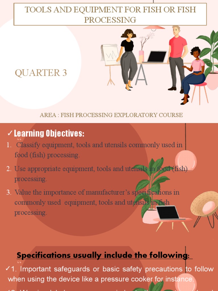 WEEK 1commonly Used Equipment, Tools and Utensils in Fish Processing | PDF | Weighing Scale | Spoon