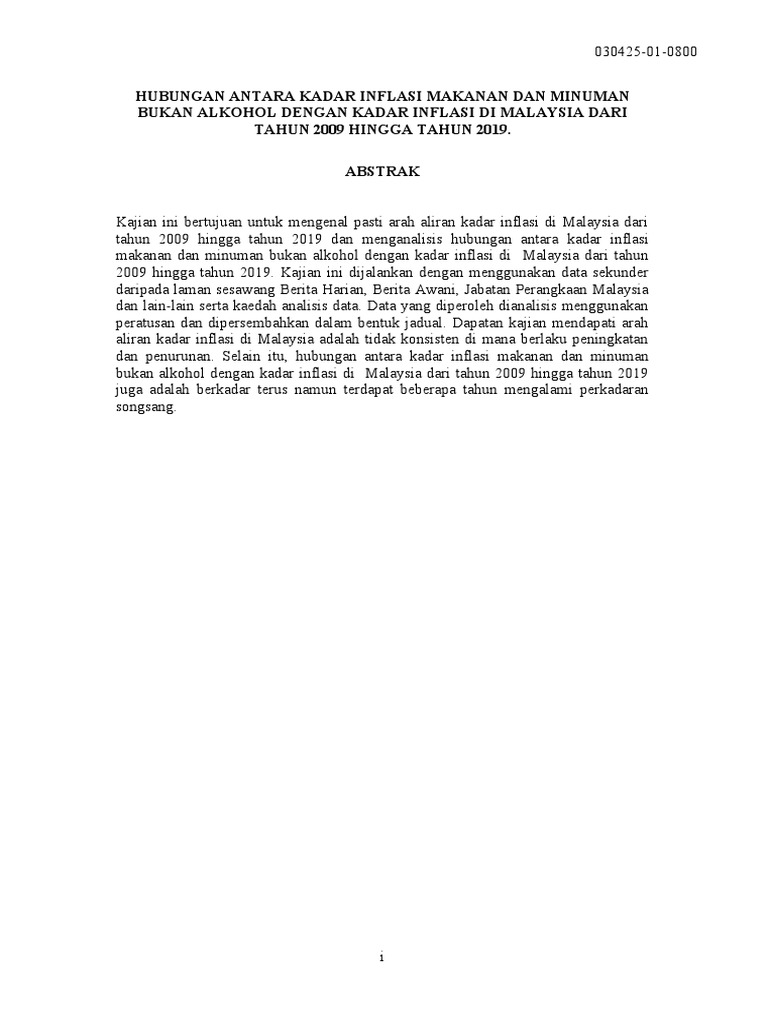 Abstrak KK Eko STPM Sem 3 | PDF