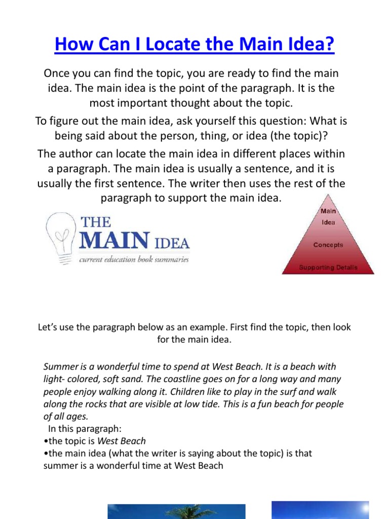 Main Idea | PDF
