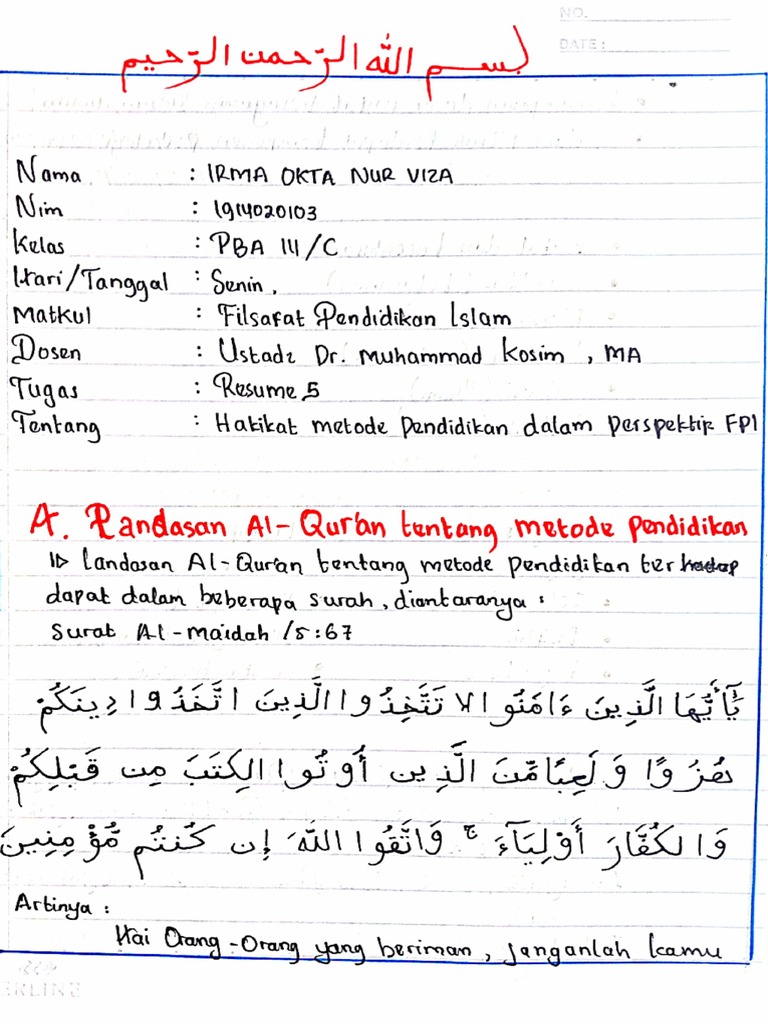 0103 Irma Okta Nur Viza (Resume 5 FPI) | PDF