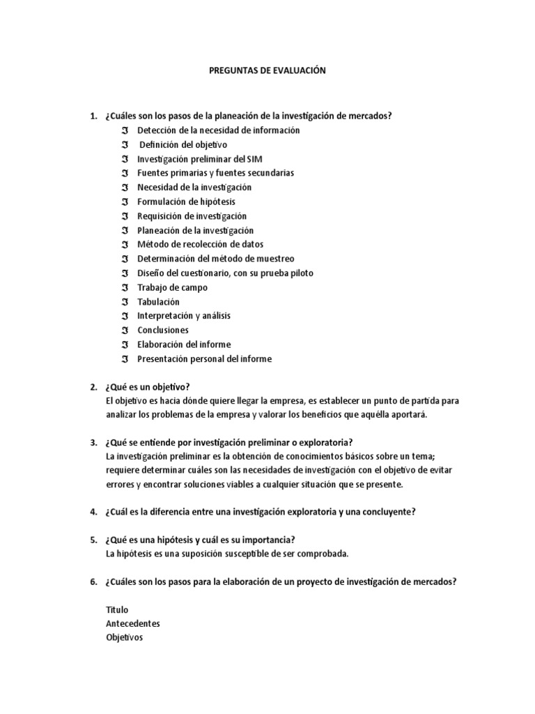 Preguntas de Evaluación | PDF