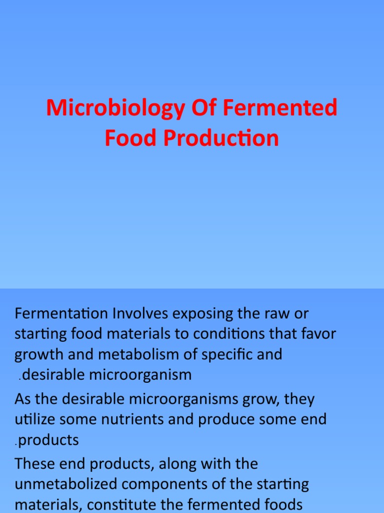Fermented Food Microbiology Guide | PDF | Milk | Fermentation