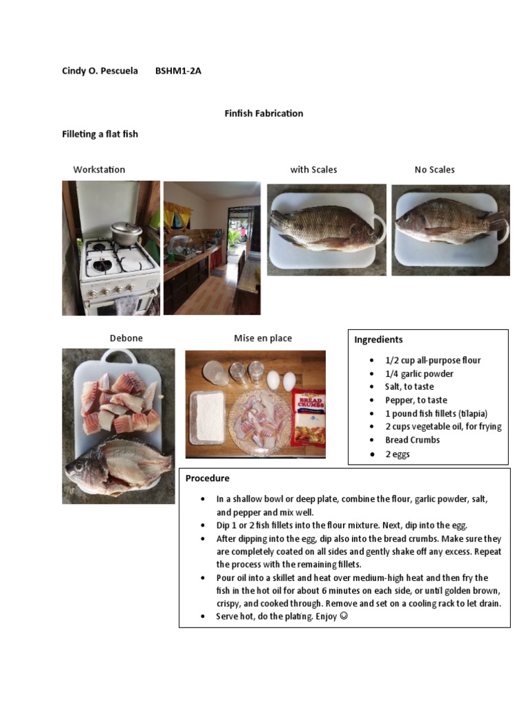 Flat Fish Fillet Frying Recipe | PDF