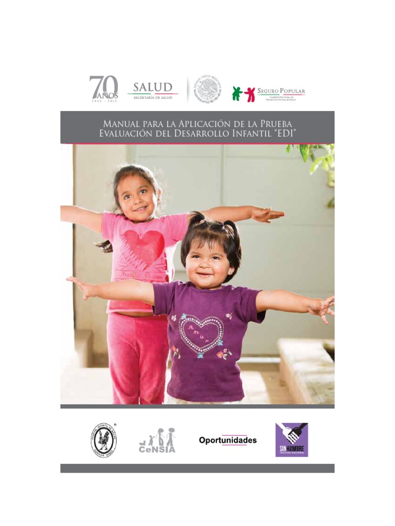 Manual para La Aplicación de La Prueba Evaluación Del Desarrollo ...