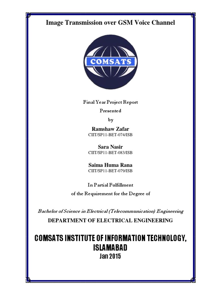 Image Transmission via GSM Channel | PDF | Data Compression | Modulation