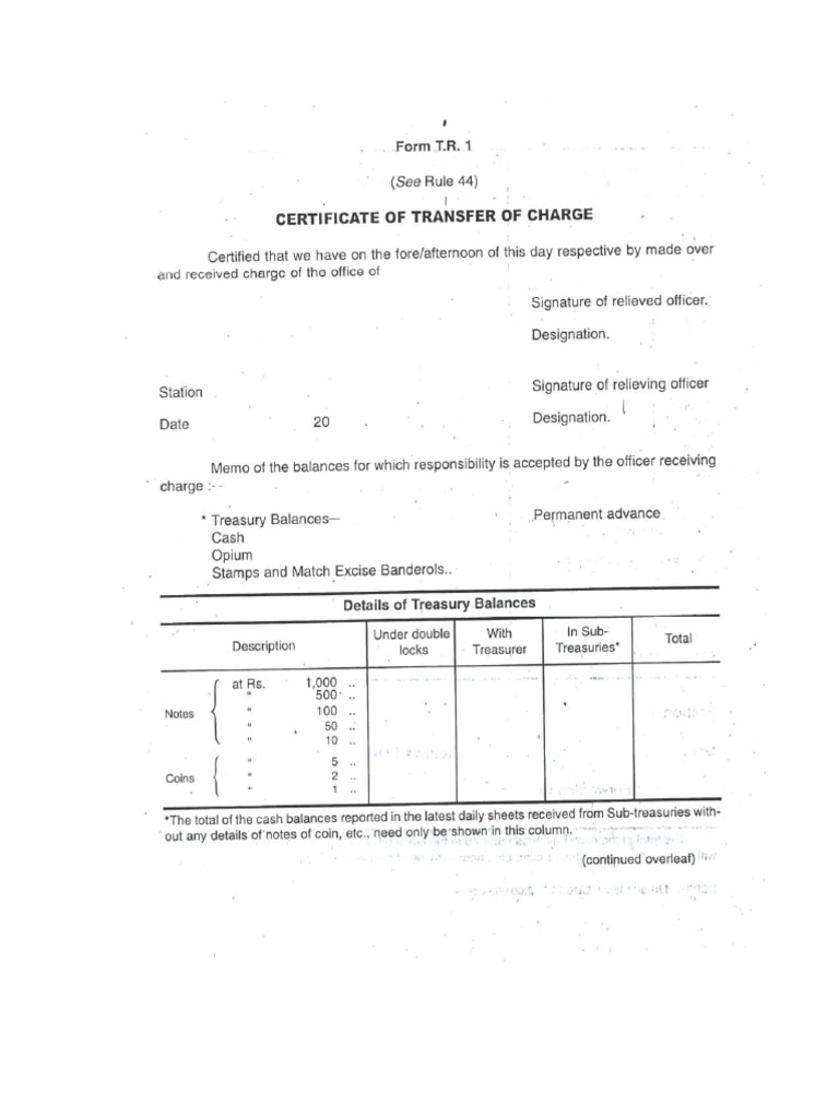 Charge Assumption Proforma | PDF