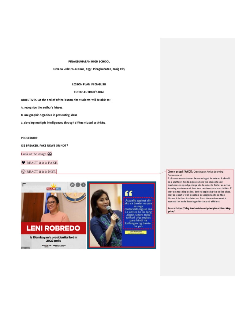 Cot 2 LP | PDF | Lesson Plan | Education Theory