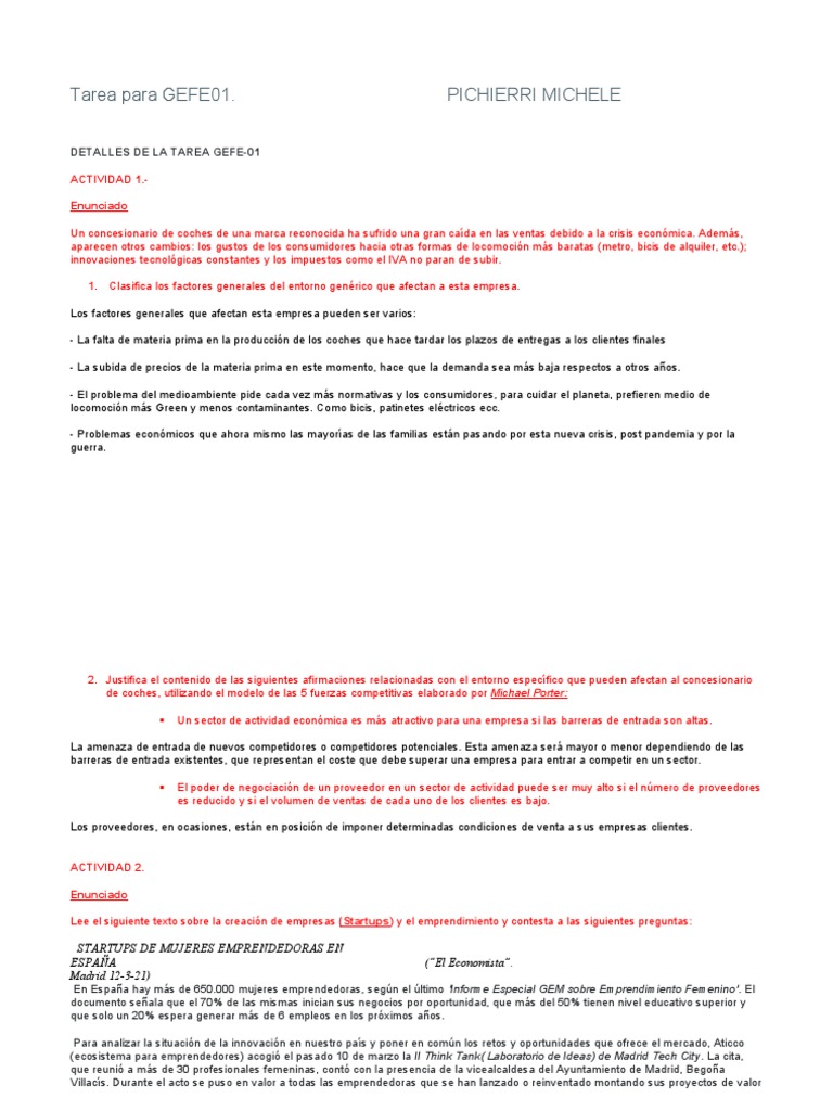 Pichierri Michele GEFE01 Tarea | PDF