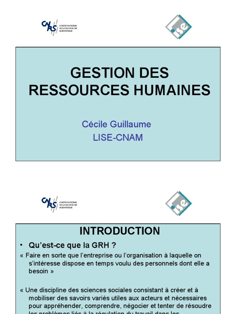 Évolution de la Gestion des Ressources Humaines | PDF | Recrutement ...