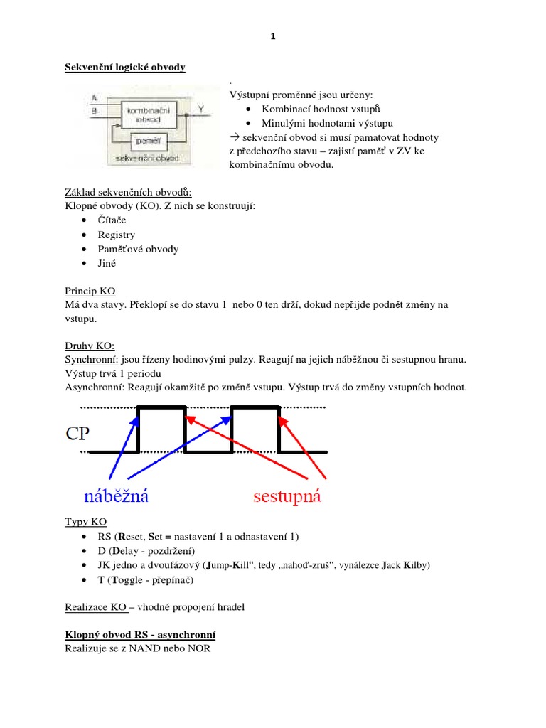05 Sekvenční Logické Obvody | PDF