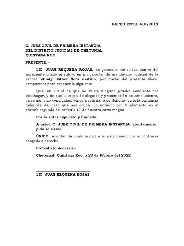 Solicitud de Sentencia | PDF | Política | Hogar, jardinería y bricolaje