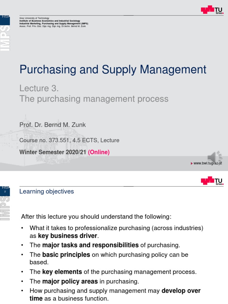 PuSm Lecture 3 Chapter 3 Slides Online | PDF | Supply Chain | Supply Chain Management