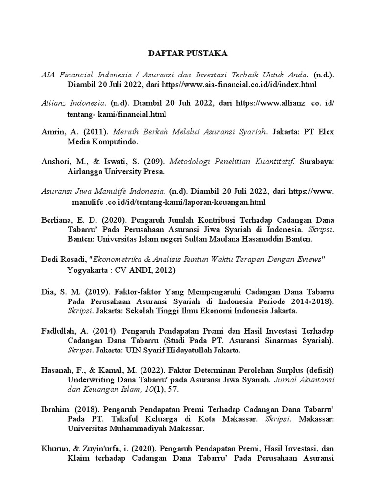 Daftar Pustaka Dan Lampiran | PDF