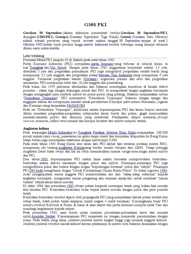 G30S Pki | PDF | Sejarah
