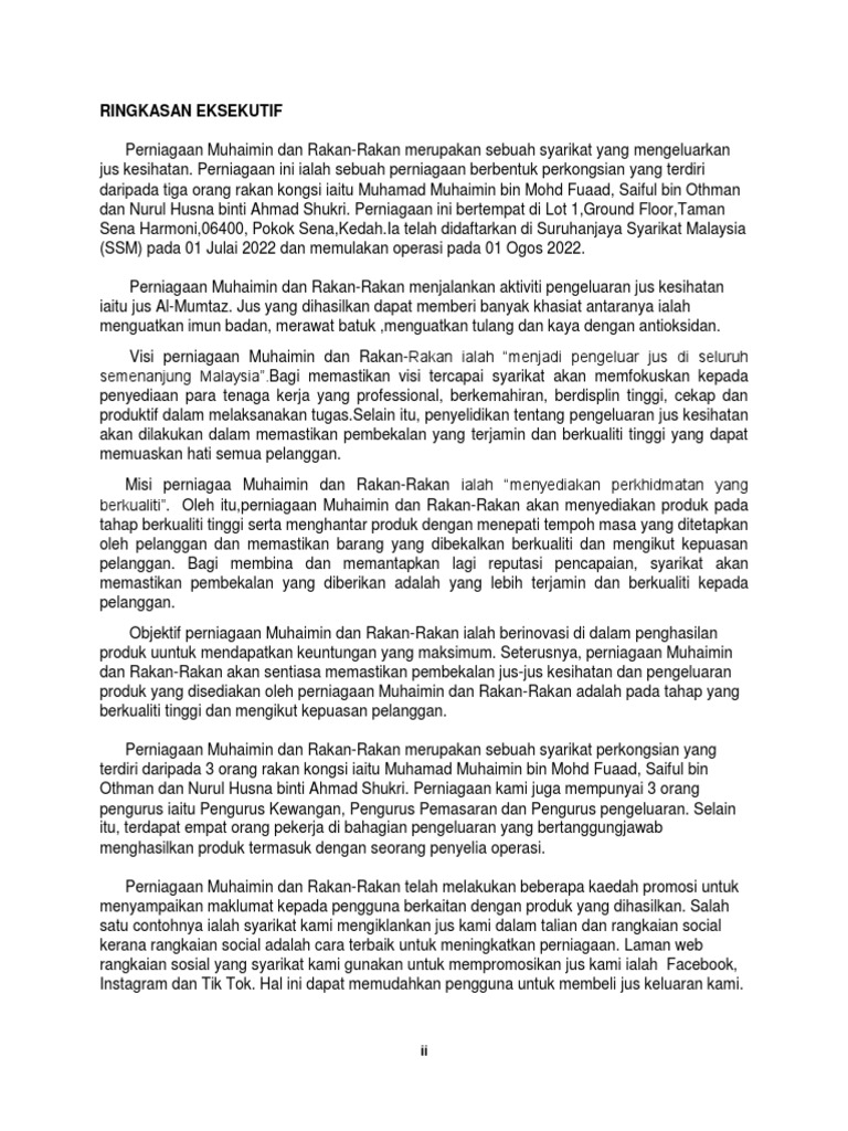 Ringkasan Eksekutif | PDF
