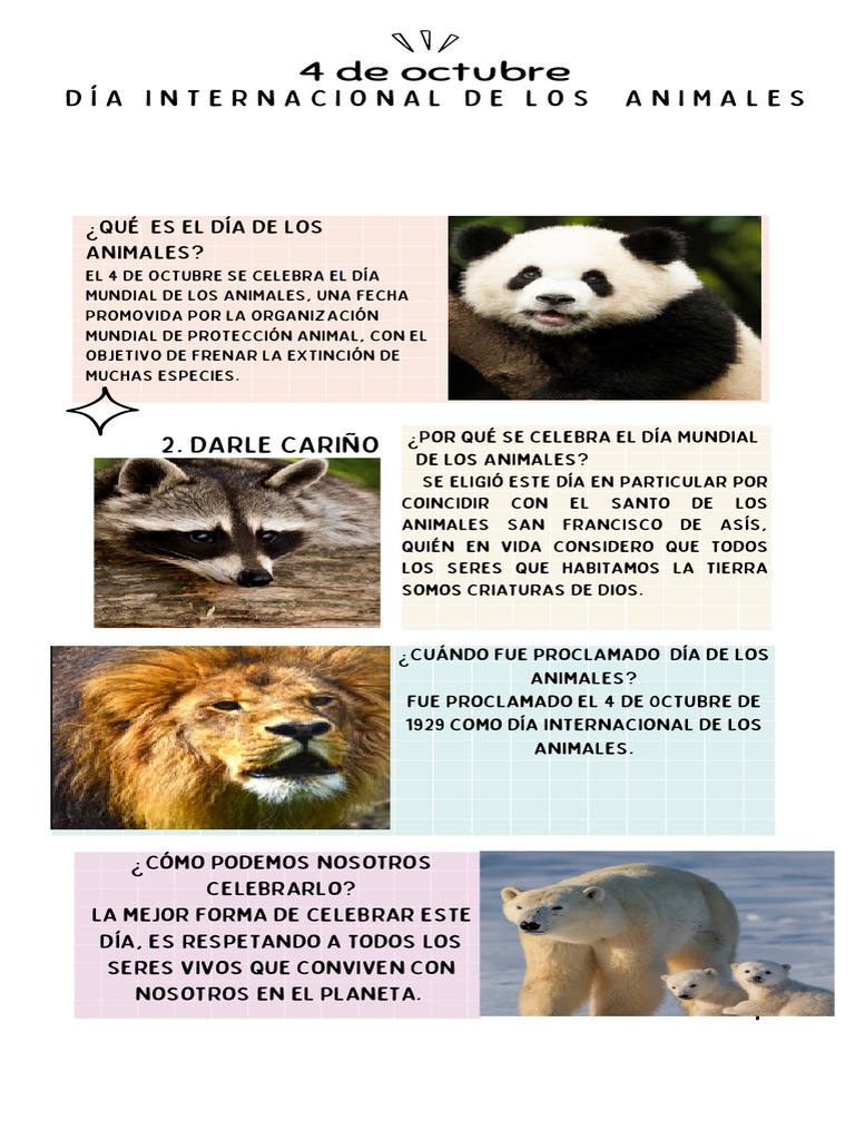 Día Internacional de los Animales: 4 Oct | PDF | Ciencias sociales