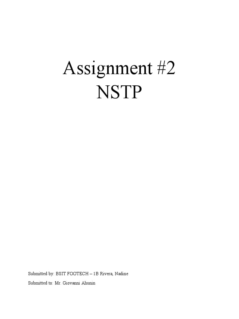 BSIT FT-1B Rivera Nadine NSTP | PDF
