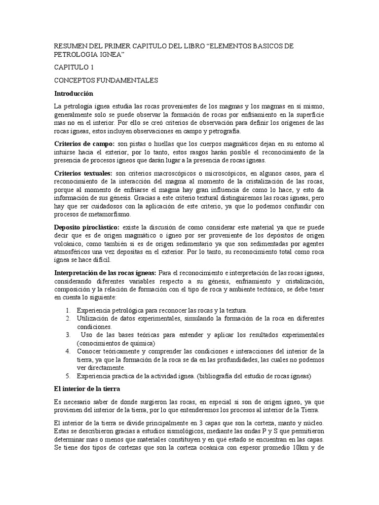 Resumen Del Primer Capitulo Del Libro | PDF