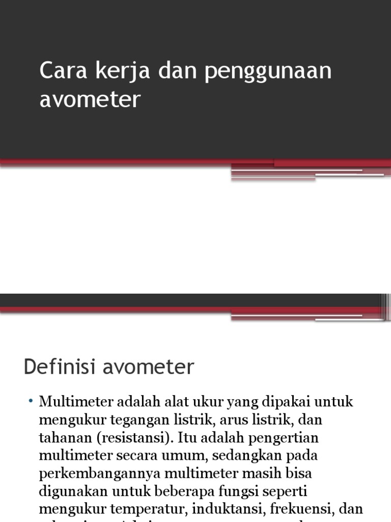 Mengenal AVOmeter | PDF