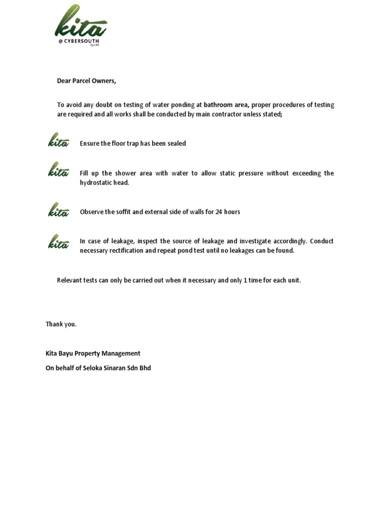 Water Ponding Test20211230075119 | PDF | Home & Garden