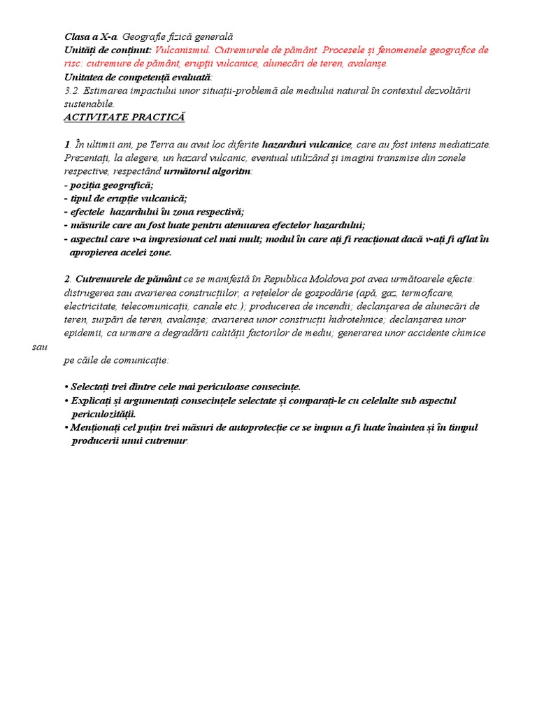 Clasa A X Hazarde Endogene | PDF
