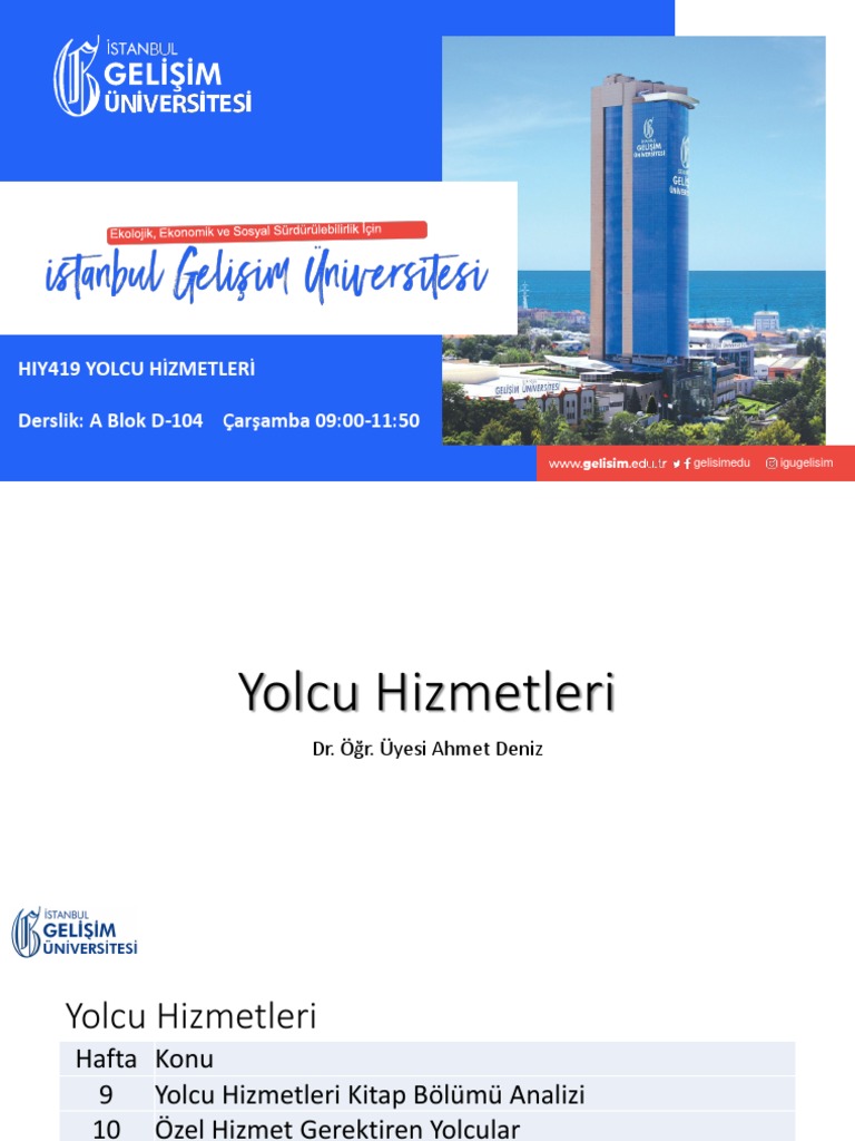 Yolcu Hizmetleri 14. Hafta | PDF
