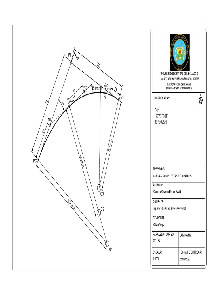 Curva Circular Cerrada de Tres Radios | PDF | Ingeniería | Science