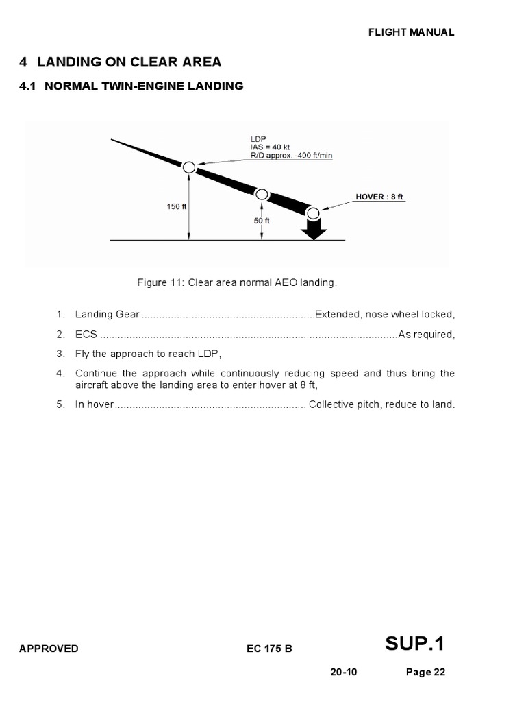 Flight Manual H175 164 - 4-LANDING-ON-CLEAR-AREA | PDF