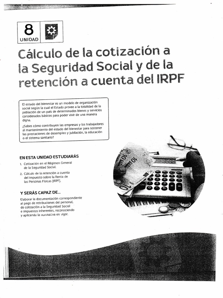 Tema 8. Calculo de Cotizacion A La Ss e Irpf - 20210115 - 0001 | PDF | Salario | Economias