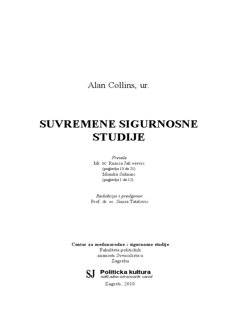 Ekološka Sigurnost - Savremene Sigurnosne Studije 2010 | PDF