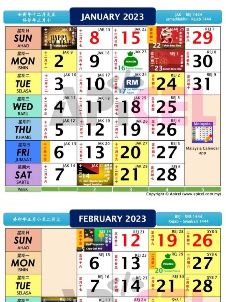 Kalendar 2023 | PDF
