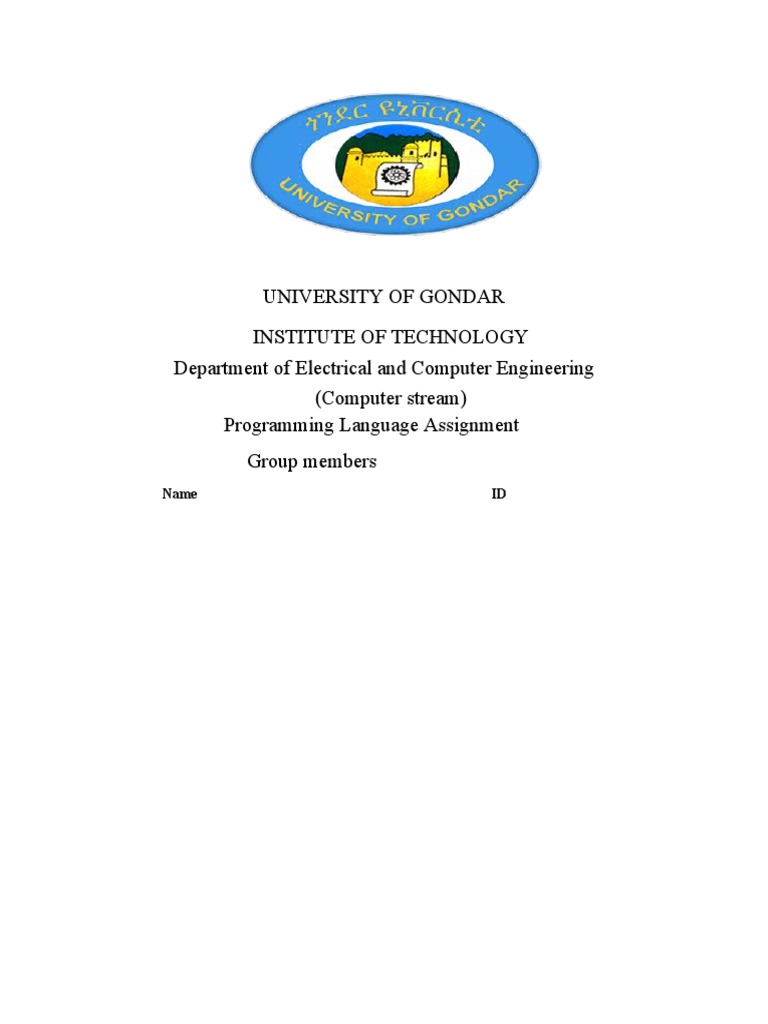 University of Gondar | PDF | Computing | Computer Science