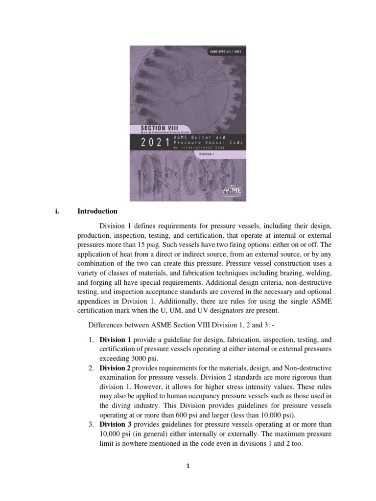 ASME VIII Div 1 Report | PDF | Pipe (Fluid Conveyance) | Chemistry