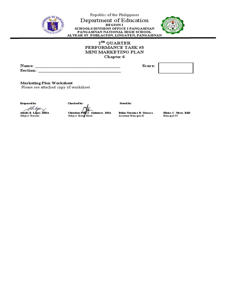 2nd QTR 2nd Performance Task | PDF