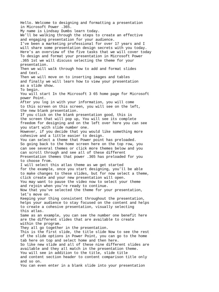 Select A Presentation Theme - Transcript | PDF | Software Development ...