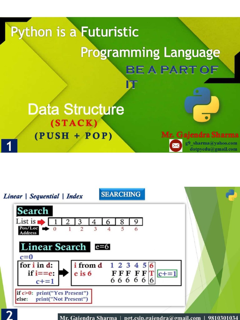 Data Structure For Class 12 CS 083 Python | PDF