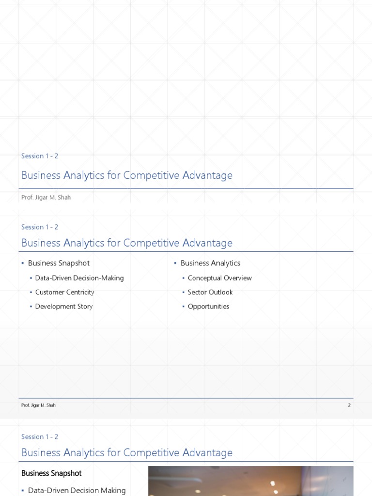 Session 1-2 - Business Analytics For Competitive Advantage | PDF