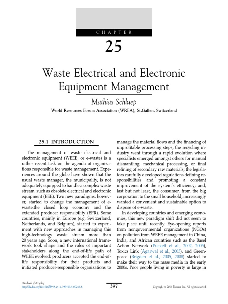 6 Chapter 25 - Waste Electrical and Electronic Equipment Management ...