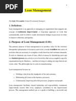 Lean Organizational Structure Sample | PDF