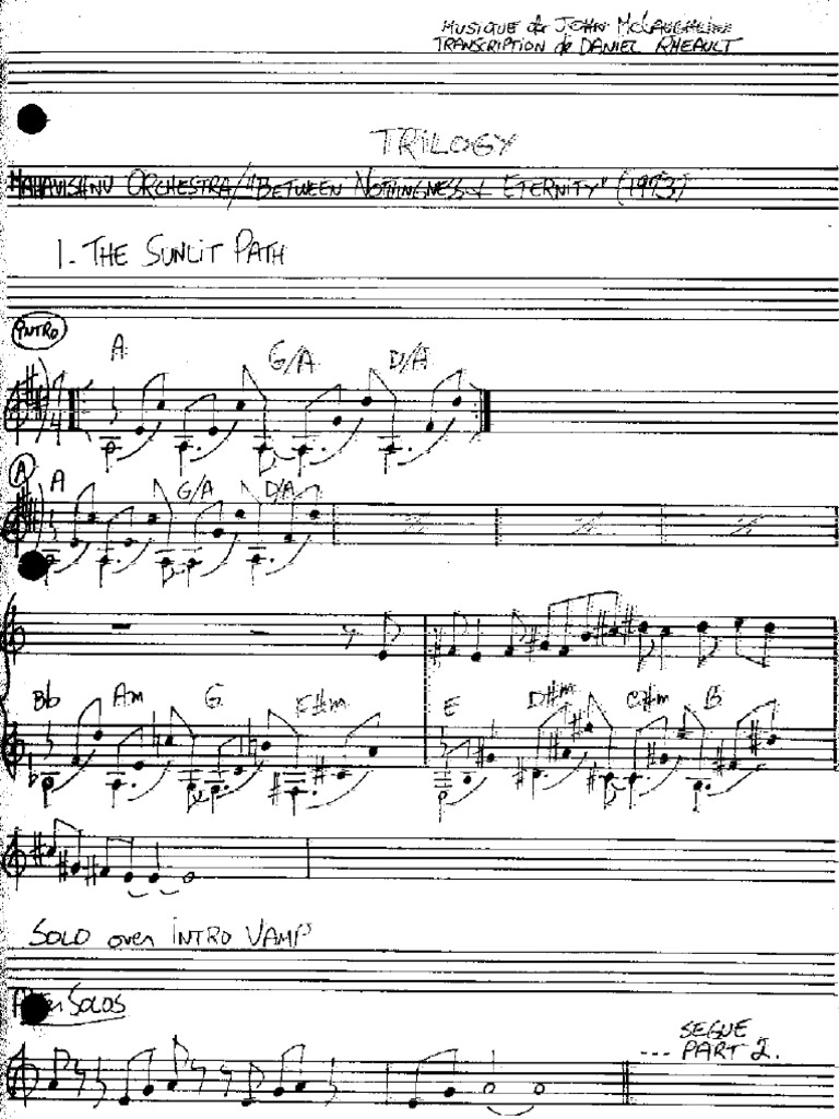 Trilogy Mahavishnu Orchestra-Scores | PDF