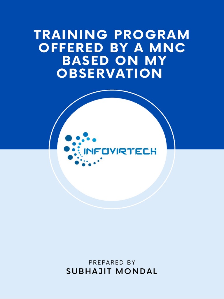 Training Program Offered by A MNC Based On My Observation | PDF