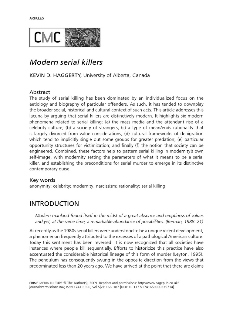 Modern Serial Killers | PDF | Serial Killer | Narcissism