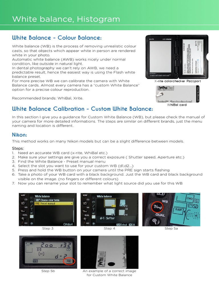White Balance & Histogram | PDF | Exposure (Photography) | Hobbies