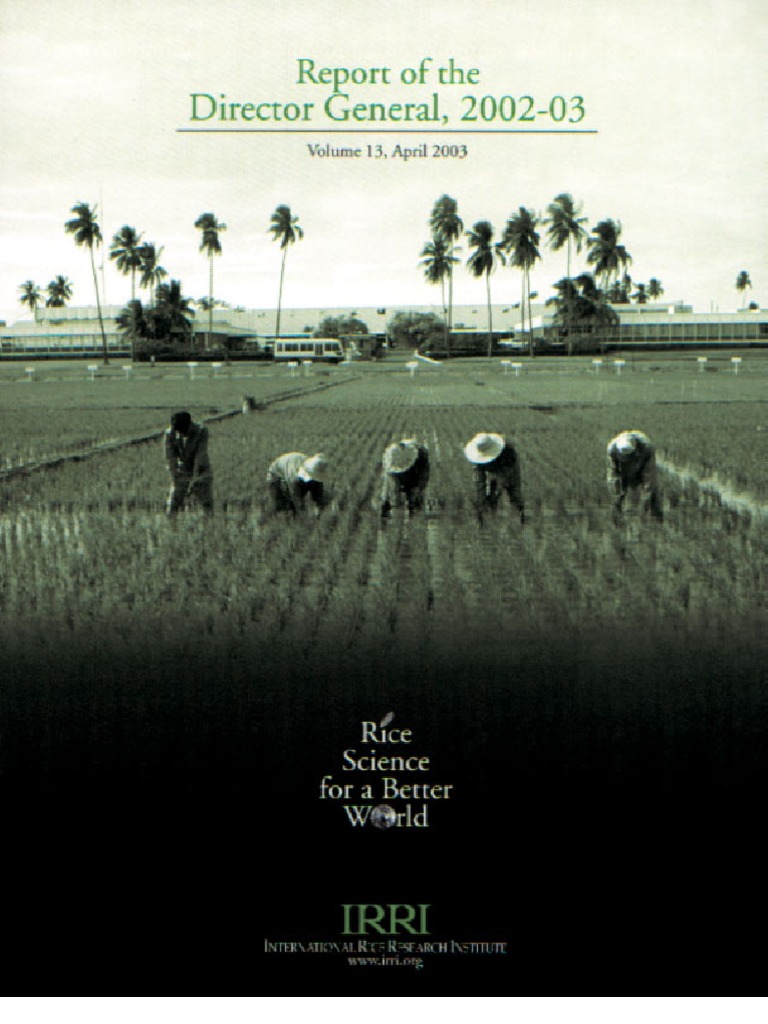 IRRI Annual Report 2002-2003 | PDF | International Rice Research ...