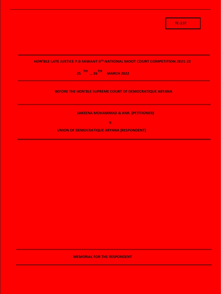 Law Students' Moot Court Guide | PDF