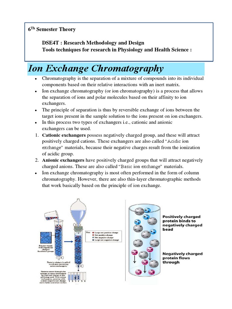 Ion Exchange, Molecular Sieve, Affinity | PDF | Chromatography ...